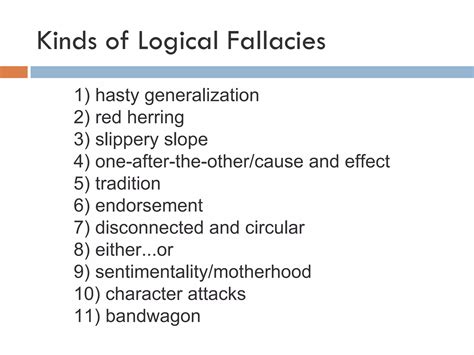 Logical Fallacies Ppt
