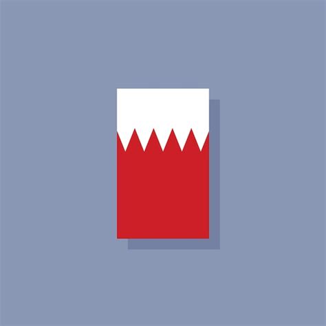 バーレーンの旗テンプレートのイラスト プレミアムベクター