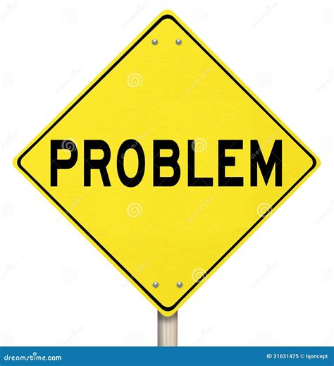 Problem Yellow Warning Sign Caution Trouble Issue Royalty Free Stock