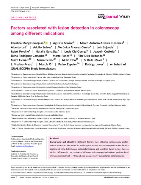 Pdf Factors Associated With Lesion Detection In Colonoscopy Among
