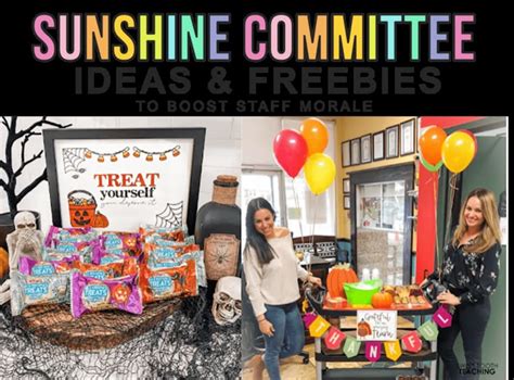Sunshine Committee Ideas To Boost Morale Sweet Tooth Teaching Staff