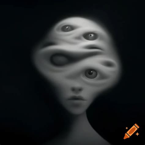 Surrealist Monochrome Artwork With Abstract Features On Craiyon