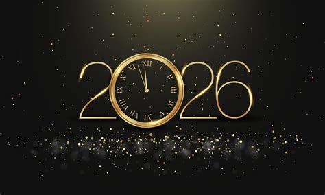 2026 Happy New Year Clock Countdown Background Design 67389110 Vector
