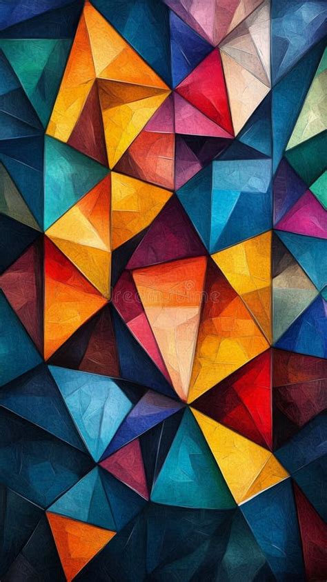 Abstract Geometric Design With Vibrant Colors And Angular Shapes Created In A Digital Format