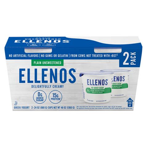Ellenos Plain Unsweetened Greek Yogurt 24 Oz 2 Count Same Day