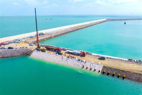 The First Geotextile Laying Of The Ganyu Lng Terminal Project Was