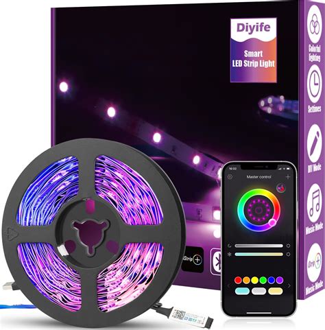 Bluetooth LED Strip Lights M Inscrok LED Light Strips Controlled By Smart Phone APP Music Sync