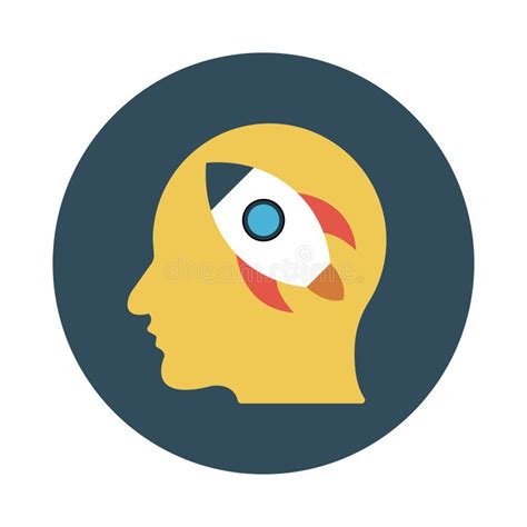 Mind Map Flat Logo Project Management Brainstorm Icon Data Visualization Vector Illustration