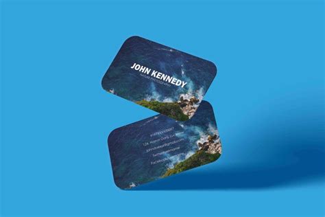 کارت ویزیت لایه باز با بک گراند دریا کد 15172