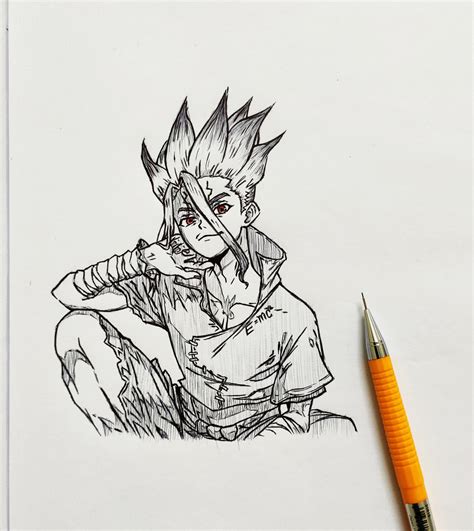 Drew Senku 😁😅 Hope You Like It 👌 Rdrstone