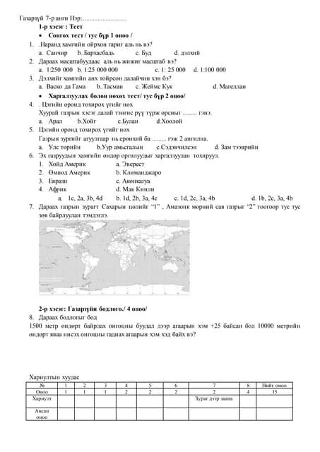 8 р анги газар зүйн зураг Pptx