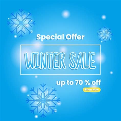 Premium Vector Winter Sale Promotion Design Template Simple And