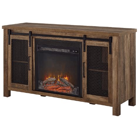 Rustic Fireplace Tv Stand