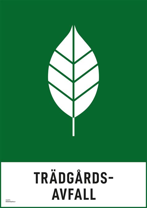 Skylt återvinning Trädgårdsavfall Reklam And Display