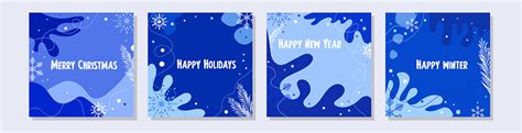 겨울 방학을 위한 인사말 카드 세트입니다 행복한 크리스마스 새해 휴일 및 겨울 개념에 대한 스톡 벡터 아트 및 기타 이미지 개념 개념과 주제 개체 그룹 Istock