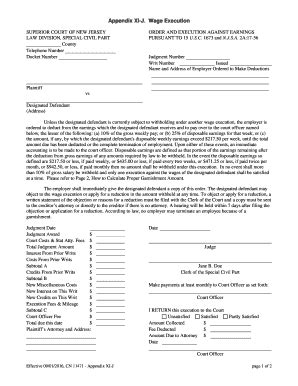 New Jersey Writ Court Forms Fill Online Printable Fillable Blank PDFfiller