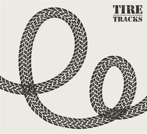 Premium Vector Curved Tire Tracks