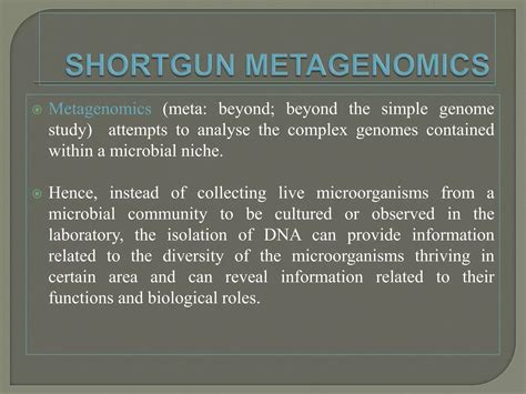 Shotgun 2 Metagenomics Pptx Genetics Science