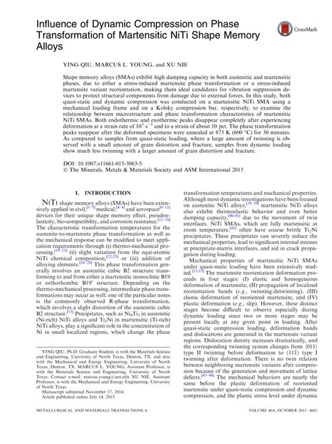 Pdf Influence Of High Strain Rate Deformation On Microstructure And