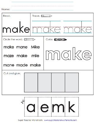 Sight Word Make Worksheets Worksheets Library
