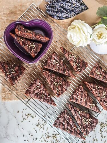 Dark Chocolate Lavender Short Bread Fragrant Vanilla Cake