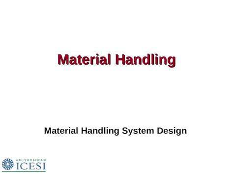 Ppt Material Handling Material Handling System Design Dokumentips