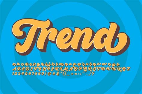Premium Vector Trend 3d Style Font Design Alphabet Letters And Numbers Vector Illustration