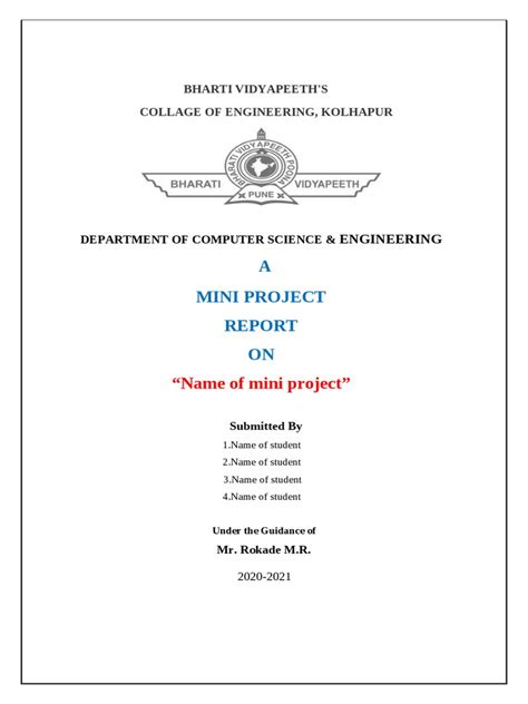 Mini Project Report Pdf Computer Science Computing