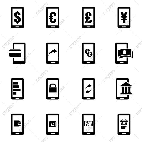 سهم التوجيه، الأسود المحمول، ايقونة الخدمات المصرفية، Set هاتف