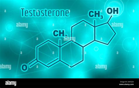 Formule Moléculaire Chimique De La Testostérone Dhormone Illustration