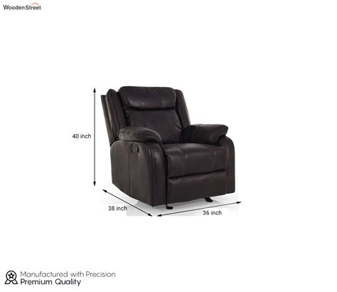 Buy Danobe Leatherette 1 Seater Manual Recliner Sofa Black At 28 OFF