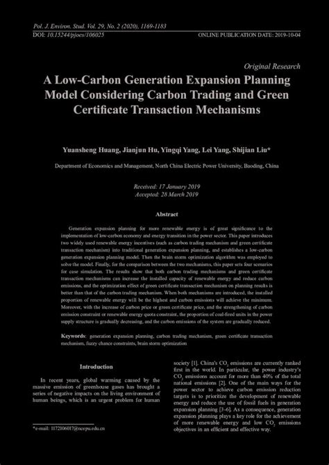 PDF Original Research A Low Carbon Generation Expansion Low Carbon Guide The