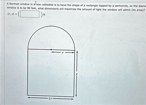 Solved A Norman Window In A Cathedral Is To Have The Shape Of A
