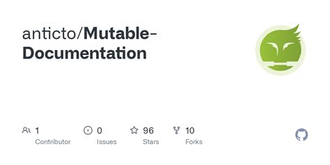 GitHub Anticto Mutable Documentation