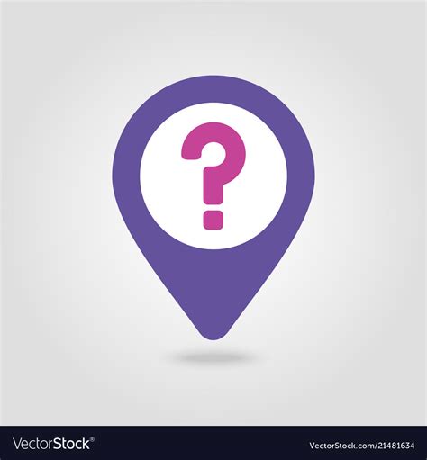 Question Mark Pin Map Icon Pointer Markers Vector Image