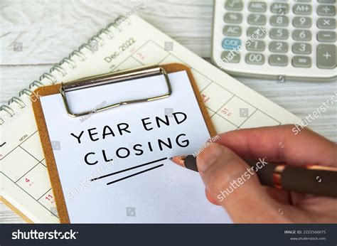 Year End Closing Written On Notepad Stock Photo Shutterstock