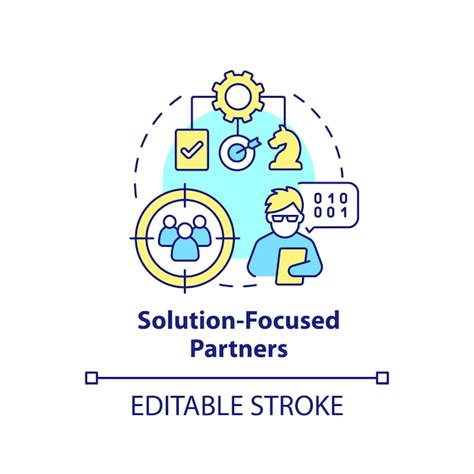 Premium Vector Solution Focused Partners Concept Icon