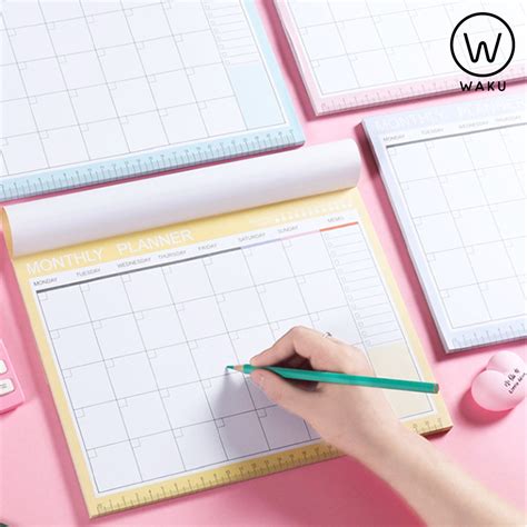 Planner แพลนเนอร์ สมุดบันทึก รายเดือน Free Monthly Planner ขนาด A4 ระบุ
