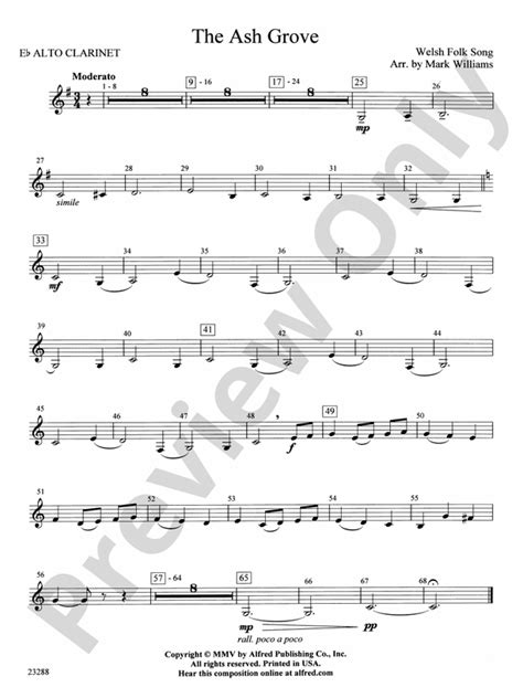 The Ash Grove E Flat Alto Clarinet E Flat Alto Clarinet Part