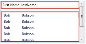 C WPF Detach Gridview Header From Body Stack Overflow