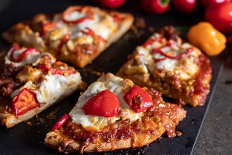 Homemade Cheese Sausage Pizza With Cherry Peppers
