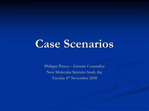 PPT Case Scenarios PowerPoint Presentation Free Download ID 3795842