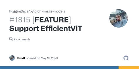 [FEATURE] Support EfficientViT · Issue #1815 · huggingface/pytorch-image-models · GitHub