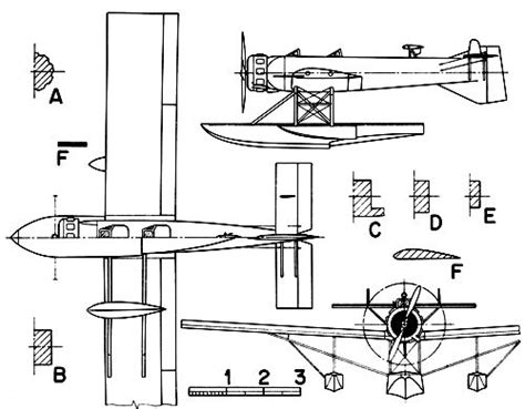 Airplane With Three Wings And Four Propellers