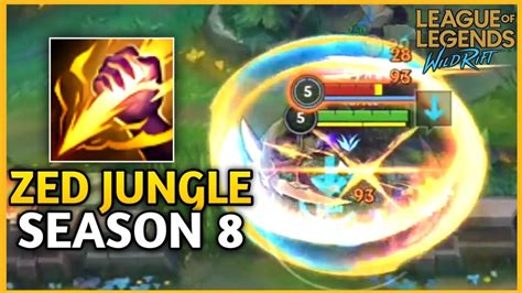 Zed Jungle Season 8 Wild Rift Youtube