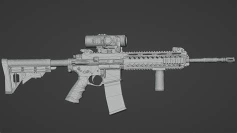 3D Model Turkish MKEK MPT Infantry Rifle Pack With ASELSAN A950 VR AR Low Poly CGTrader