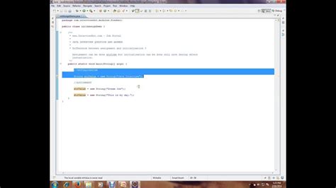 Difference Between Assignment And Initialization In Java Youtube