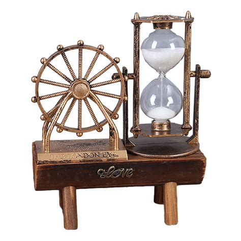 Fnyoxu Home Decorationvintage Hourglass Windmill Home Table Ornament