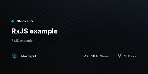 RxJS Example StackBlitz