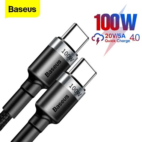Baseus Pd 100w Usb C To Type C Cable Qc 30 Quick Charge 40 Data Cable